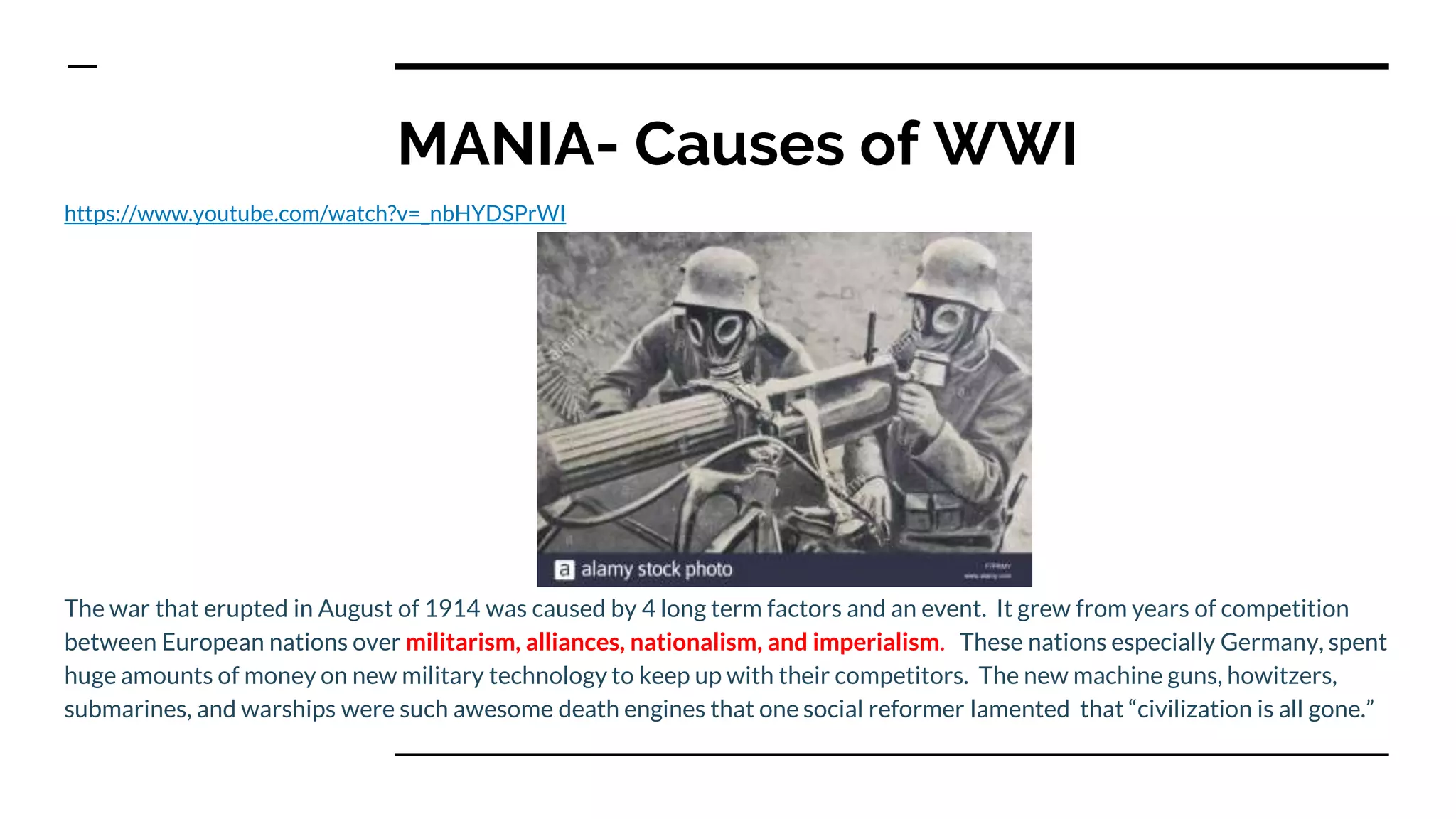 Wwi overview rbms | PPTX