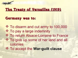 Paris Peace Conference 1919 & Treaty of Versailles | PPT