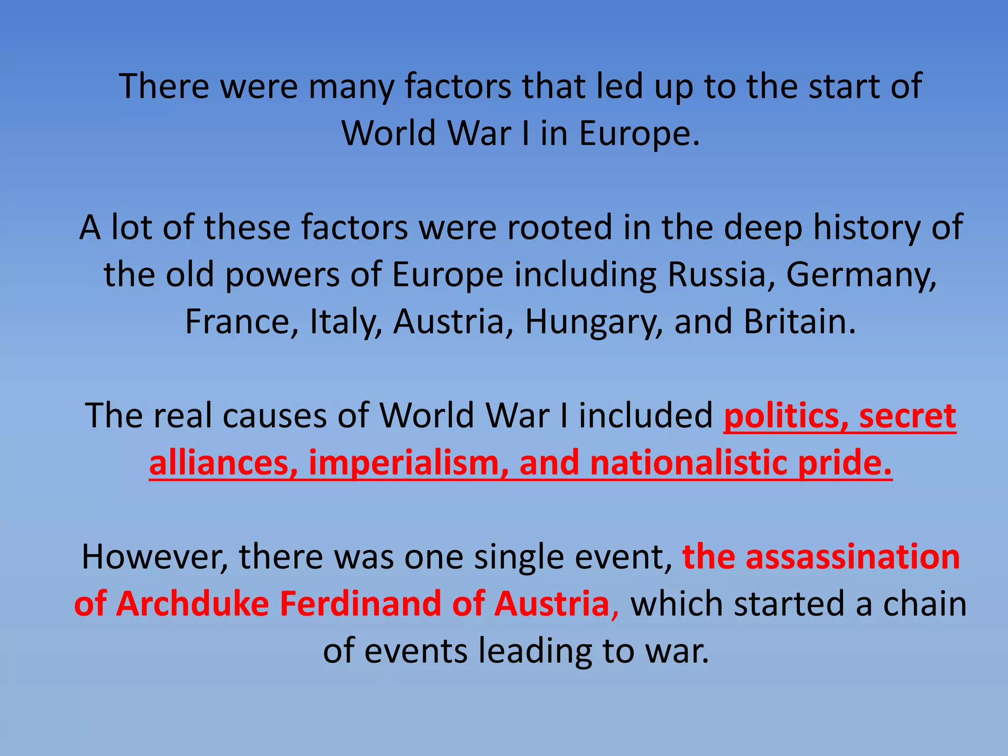 Causes/ Georgia's Contributions to WWI | PPTX