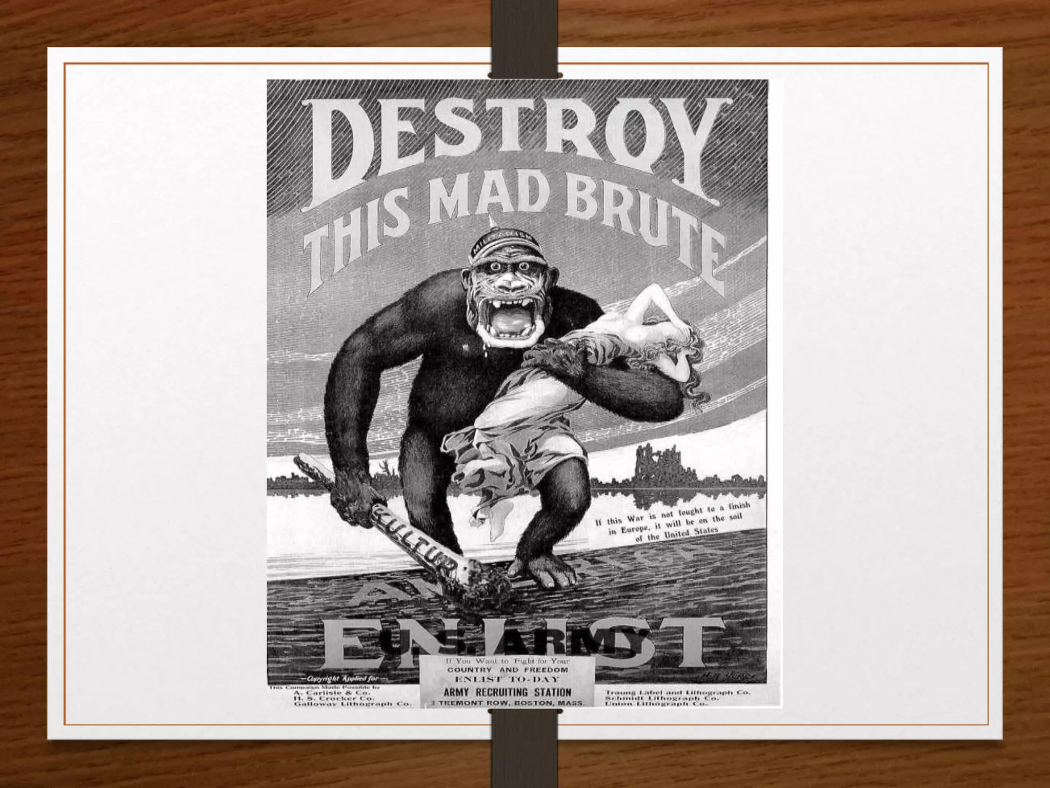 WWI Propaganda Lesson and Assignment | PPT | Death, Injury, or Military ...