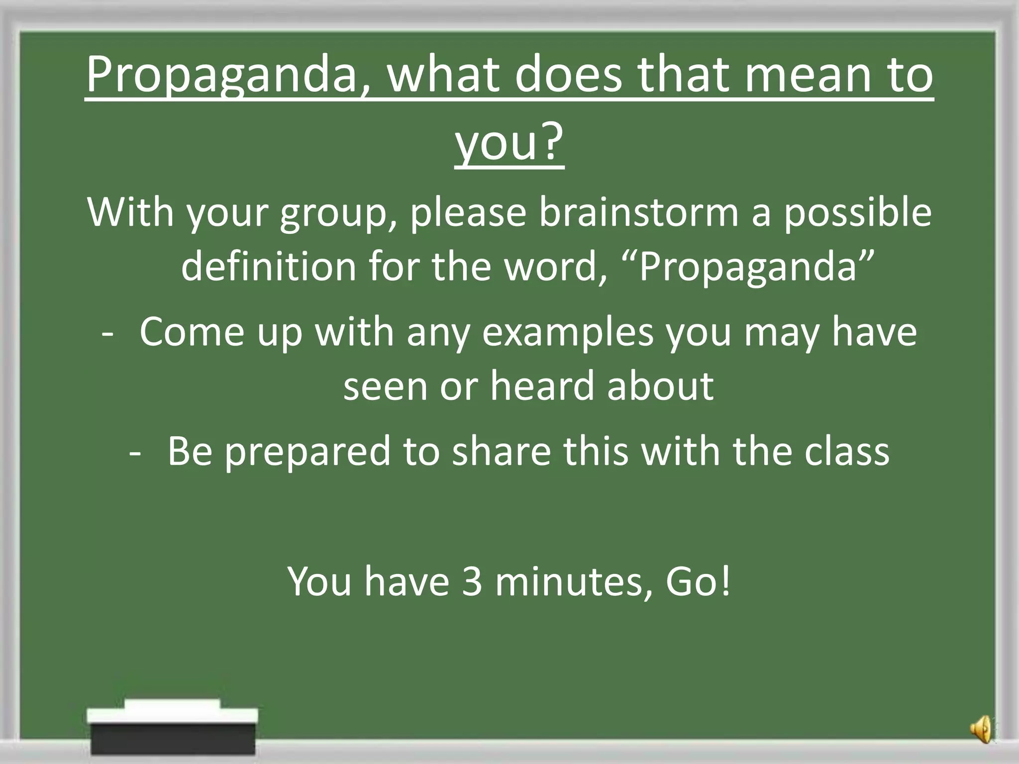 EDSU 531 WWI propaganda narrated slideshow | PPTX