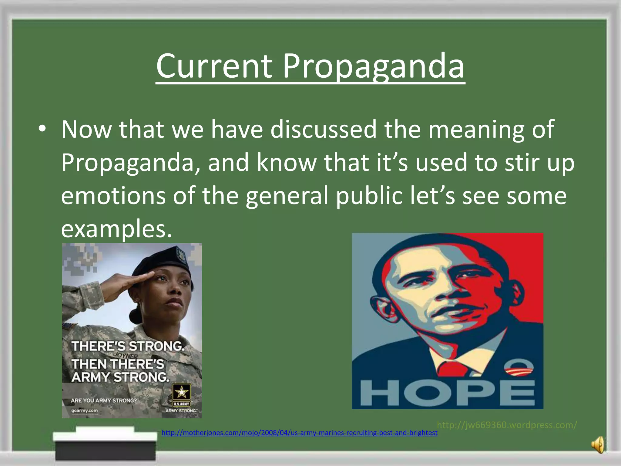 EDSU 531 WWI propaganda narrated slideshow | PPTX