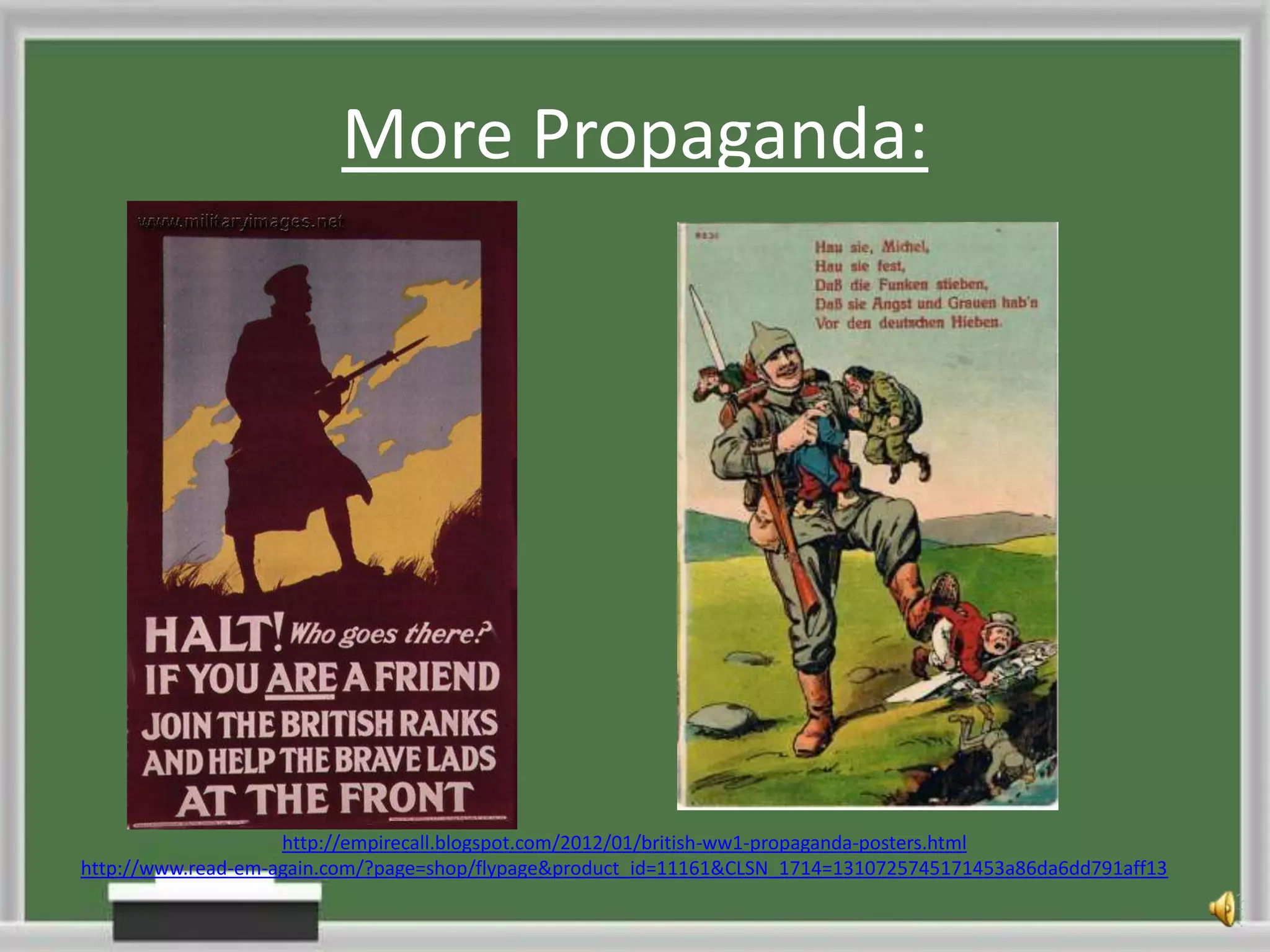 EDSU 531 WWI propaganda narrated slideshow | PPTX