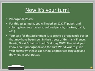 EDSU 531 WWI propaganda narrated slideshow | PPTX
