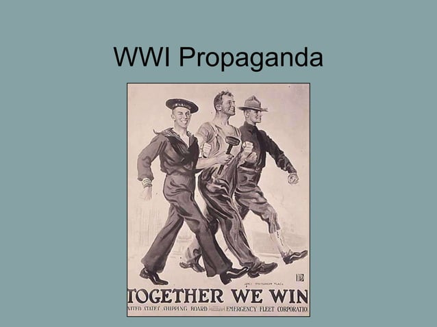 WWI Propaganda & Poems | PPT