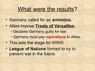 Wwi stalemate&end | PPT