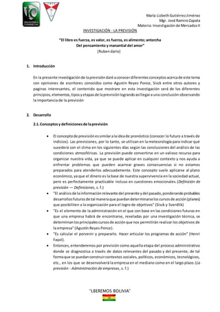 La prevision | DOCX