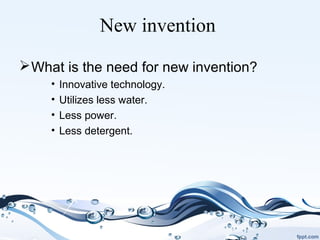 Water less Washing machine | PPT