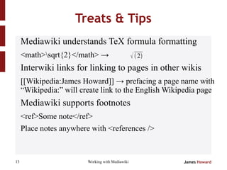 Working with Mediawiki | PPT