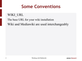 Working with Mediawiki | PPT