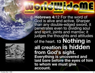 WWME #1: are you world wide? | PPT