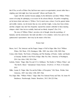 Poe's William Wilson analysis | DOCX