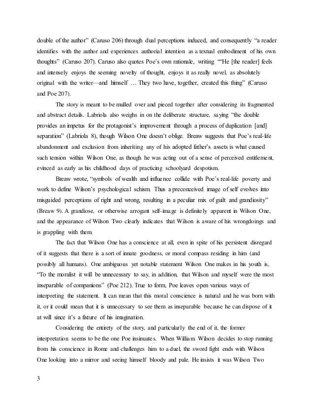 Poe's William Wilson analysis