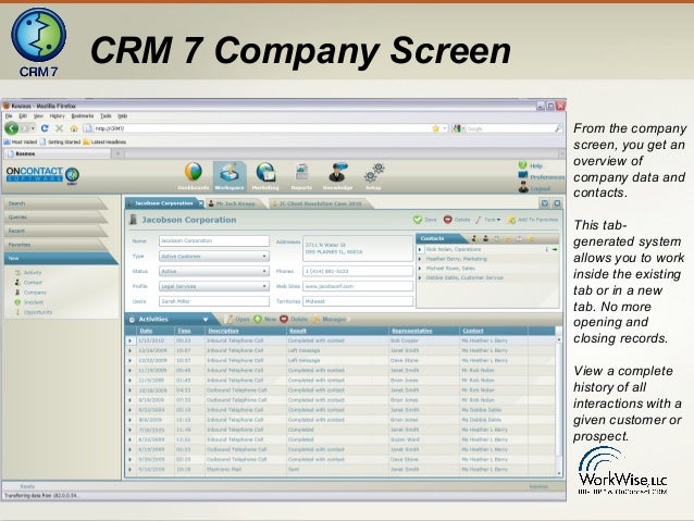 OnContact CRM Software Overview