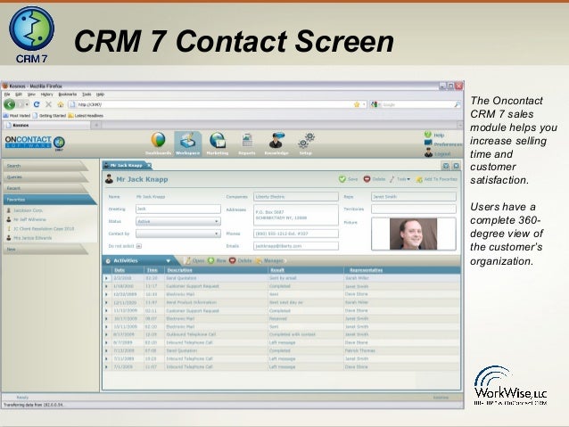 OnContact CRM Software Overview