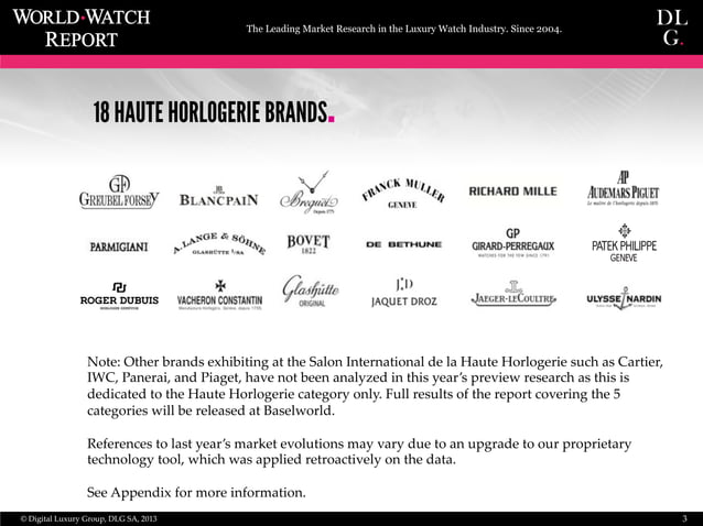 WorldWatchReport™ 2014 - Haute Horlogerie Preview | PPT