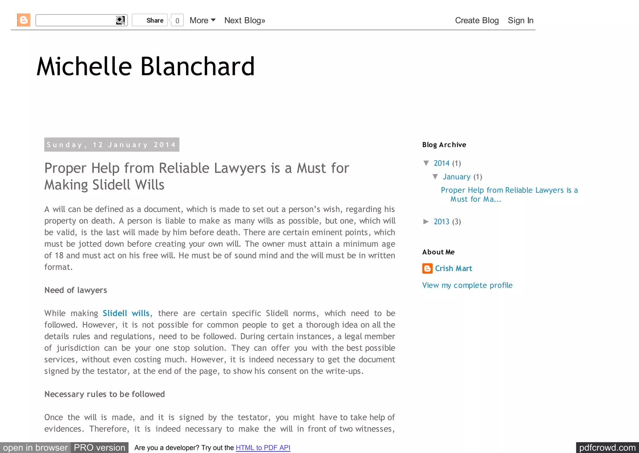 Michelle Blanchard, Slidell lawyer | PDF