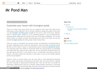 Covington swimming pools, Covington ponds | PPT