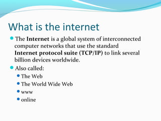 World Wide Web (the Internet) Basics | PPT