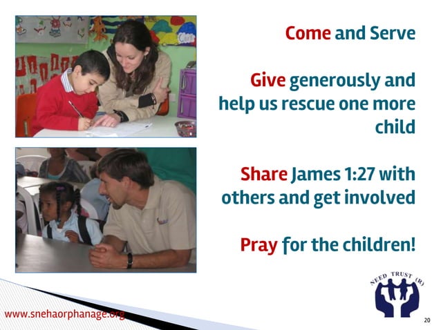 Sneha Orphanage - Giving Hope to Orphans and Vulnerable Children | PPTX | Adoption and Fostering ...