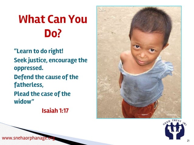 Sneha Orphanage - Giving Hope to Orphans and Vulnerable Children | PPTX ...