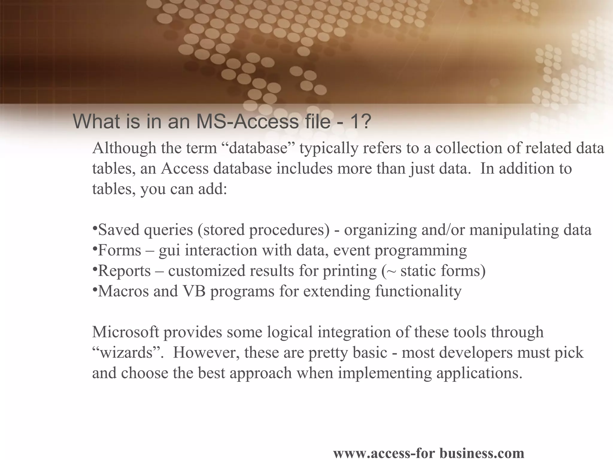 A Primer for Relational Database Design and Use | PPT
