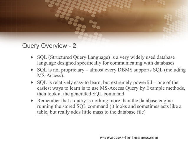 A Primer for Relational Database Design and Use | PPT