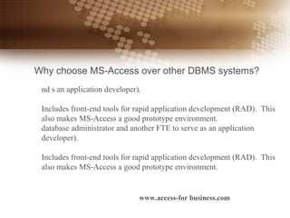 A Primer for Relational Database Design and Use | PPT