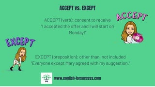 8 COMMONLY CONFUSED WORD PAIRS | PPT