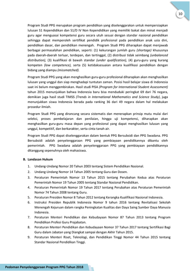 Www.dapodik.co.id buku pedoman penyelenggaraan program ppg (juknis ppg) | PDF