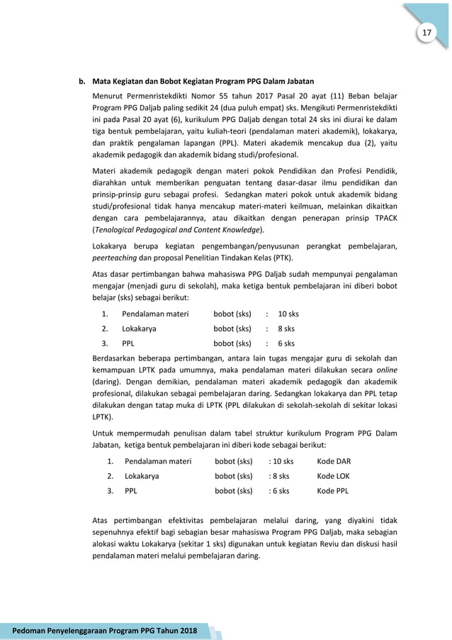 Www.dapodik.co.id buku pedoman penyelenggaraan program ppg (juknis ppg) | PDF