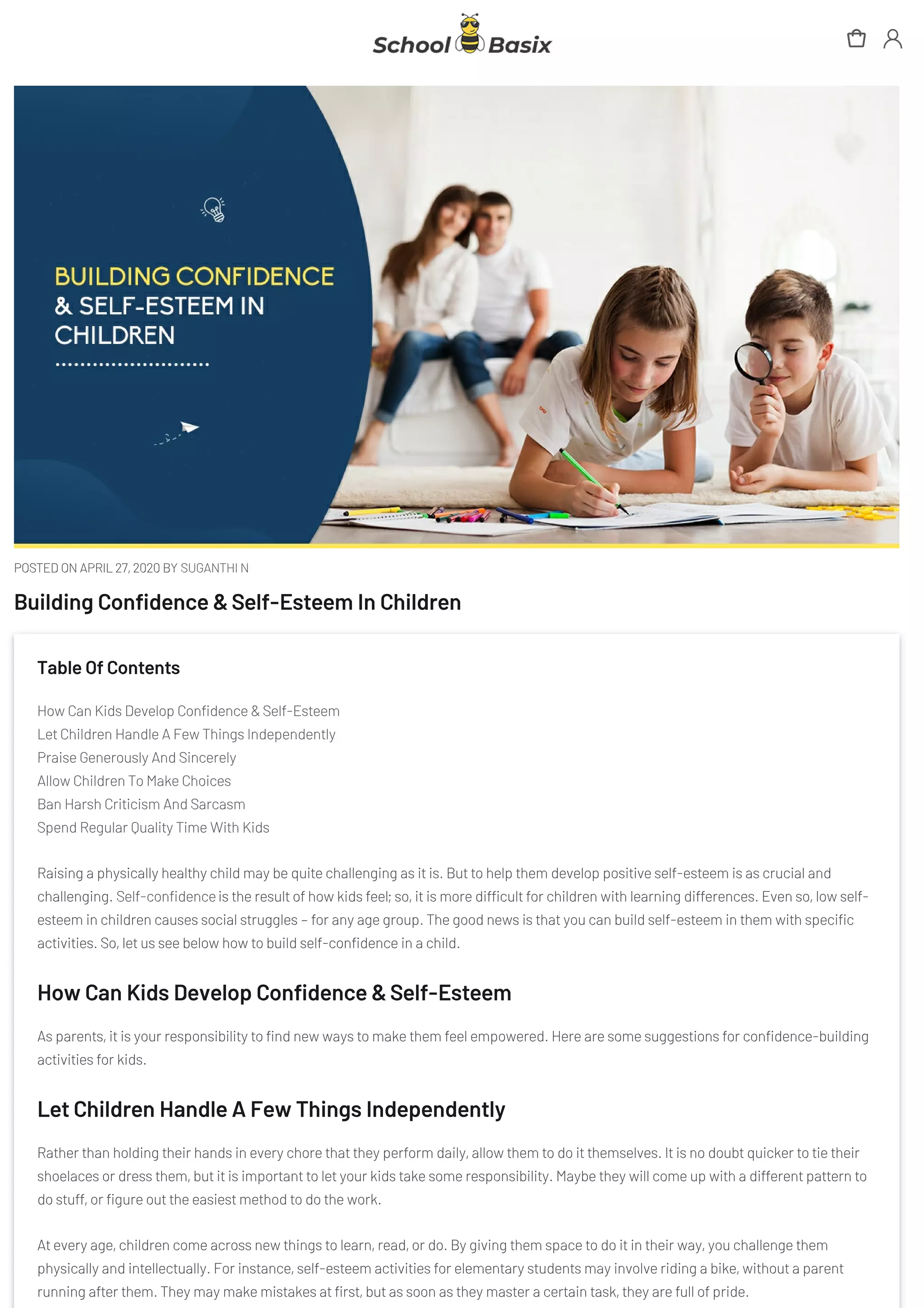 Building Confidence & Self-Esteem In Children | PDF | Parenting ...