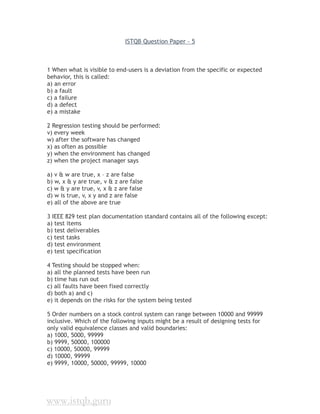 Www.istqb.guru istqb question-paper5 | PDF