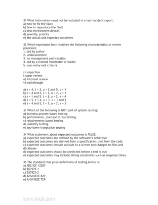 Www.istqb.guru istqb question-paper5 | PDF