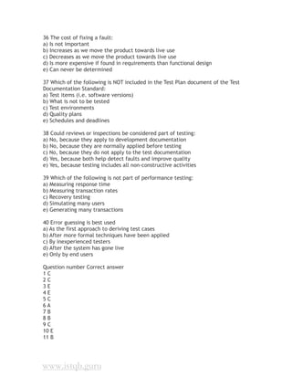 Www.istqb.guru istqb question-paper5 | PDF