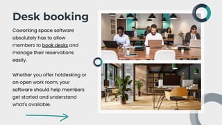 Best Coworking Software Features You Can't Miss | PPT