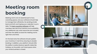 Best Coworking Software Features You Can't Miss | PPT