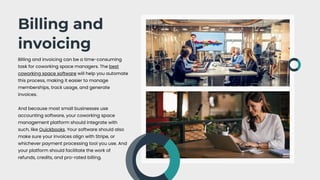 Best Coworking Software Features You Can't Miss | PPT