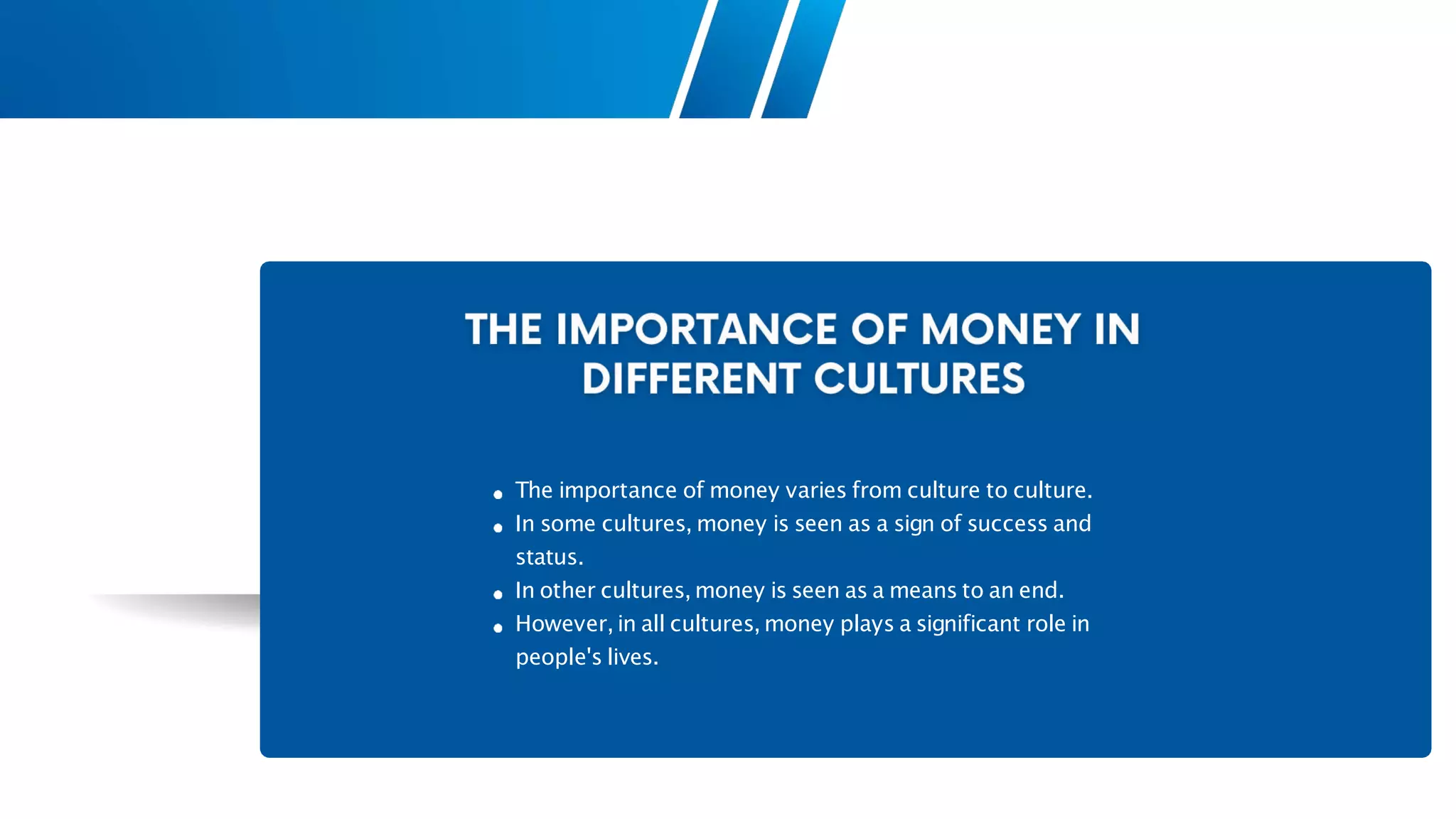 why money plays a major role in life | PPTX