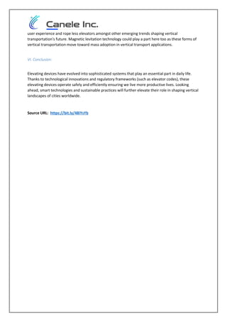 Elevating Devices And Elevator Code Navigating The Vertical Horizon | PDF