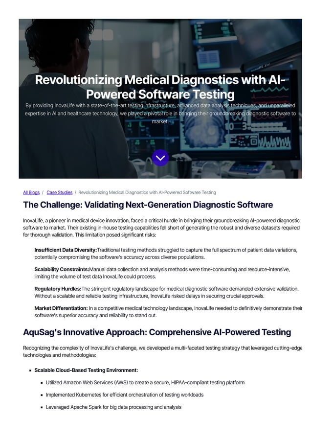 Revolutionizing Medical Diagnostics with AI-Powered Software Testing | PDF
