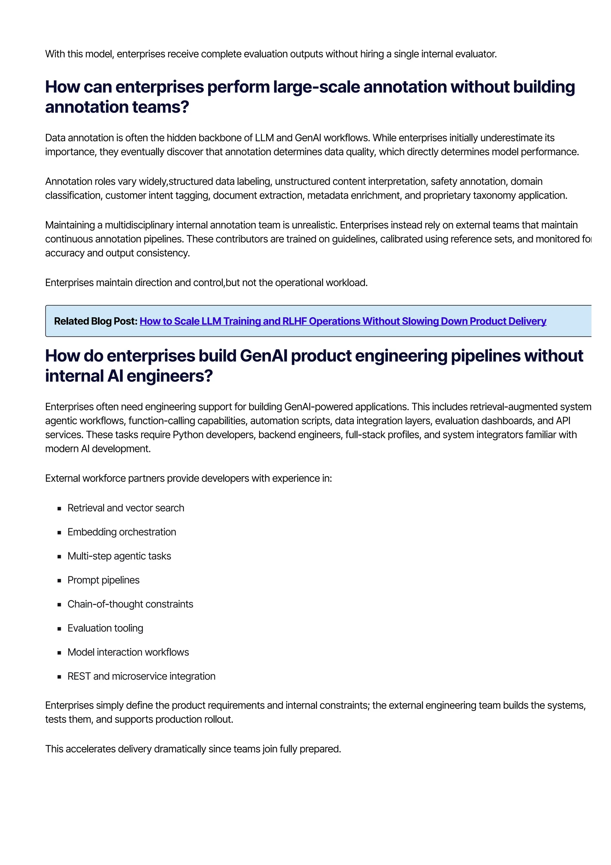 How Enterprises Can Build RLHF, LLM & GenAI Delivery Pipelines Without ...