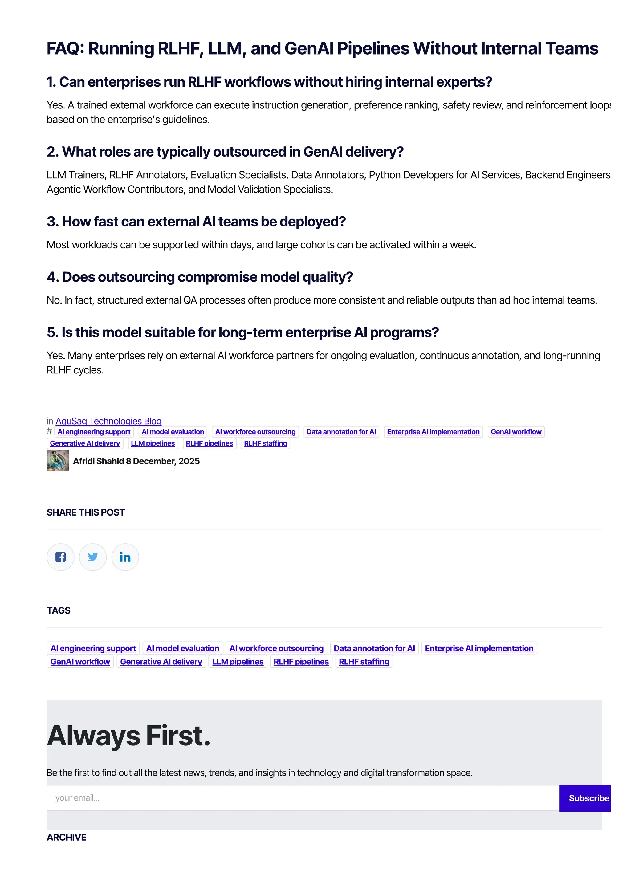 How Enterprises Can Build RLHF, LLM & GenAI Delivery Pipelines Without ...