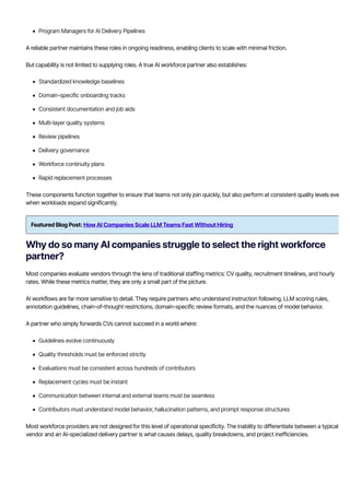 What an AI Workforce Partner Must Deliver + How to Evaluate AI Partners ...