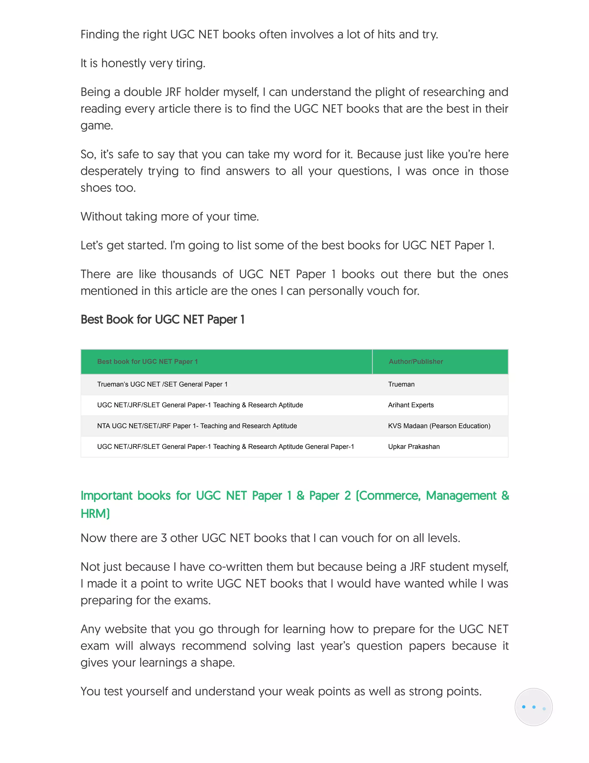 UGC NET PAPER 1 BOOKS | PDF