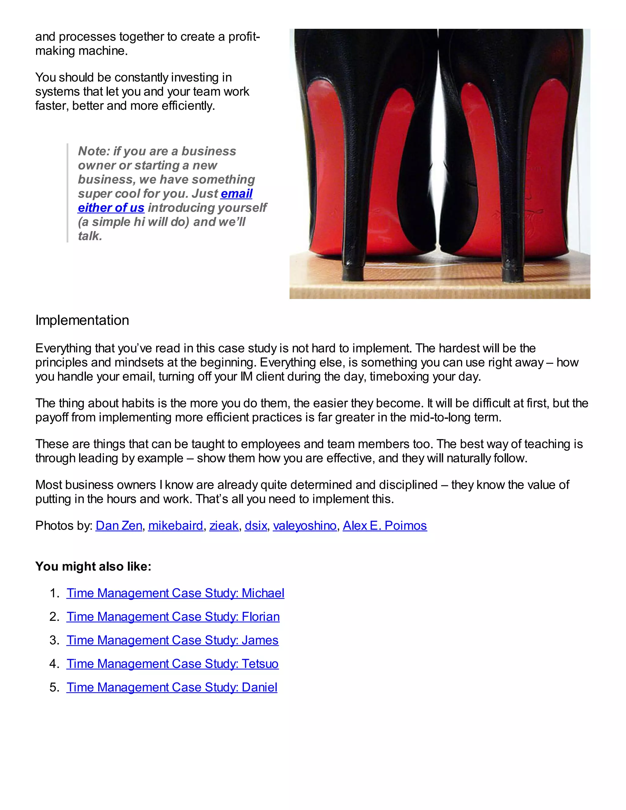 Time Management Case Study Busy Business People | PDF