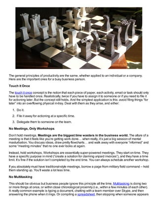 Time Management Case Study Busy Business People | PDF