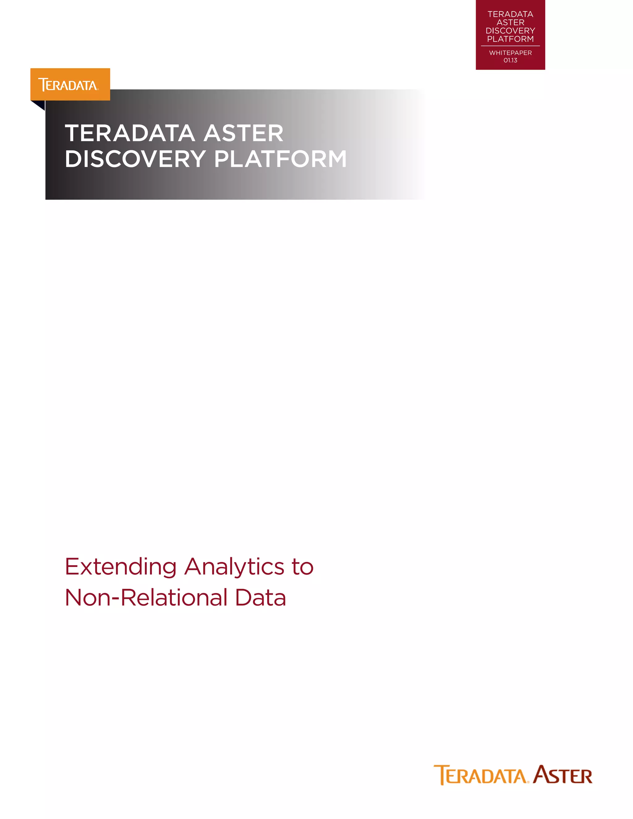 Teradata Aster Discovery Platform | PDF