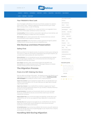 Celebrating A Smooth Transition: Migrating Your Site To WordPress! | PDF