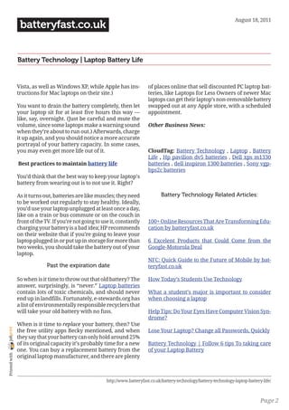 www.batteryfast.co.uk-Battery Technology | Laptop Battery Life | PDF ...